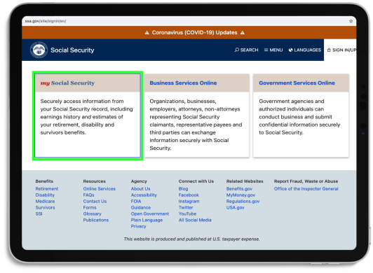 How to set up a My Social Security account